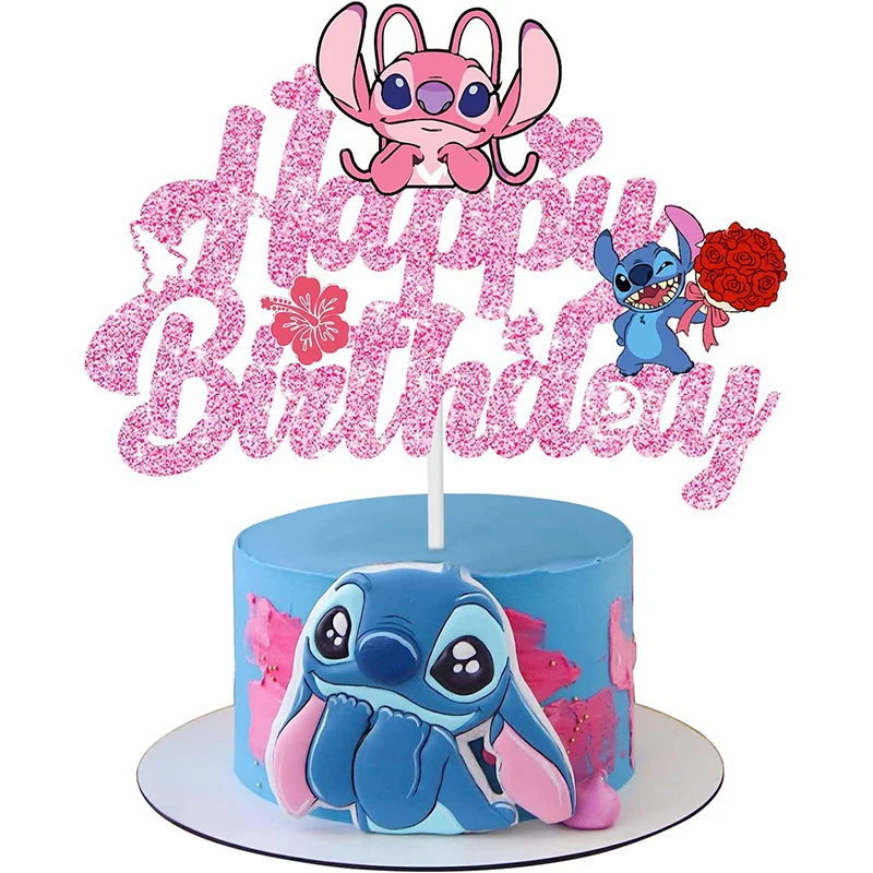 Disney-rosa-lilo-stitch-anivers-rio-duplo-lado-bolo-topper-ponto-feliz-anivers-rio-bolo-decora.jpg
