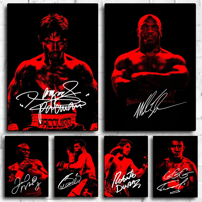 Mike Tyson Sports Wall Art Legend Canelo Alvarez Poster Boxer Canvas ...