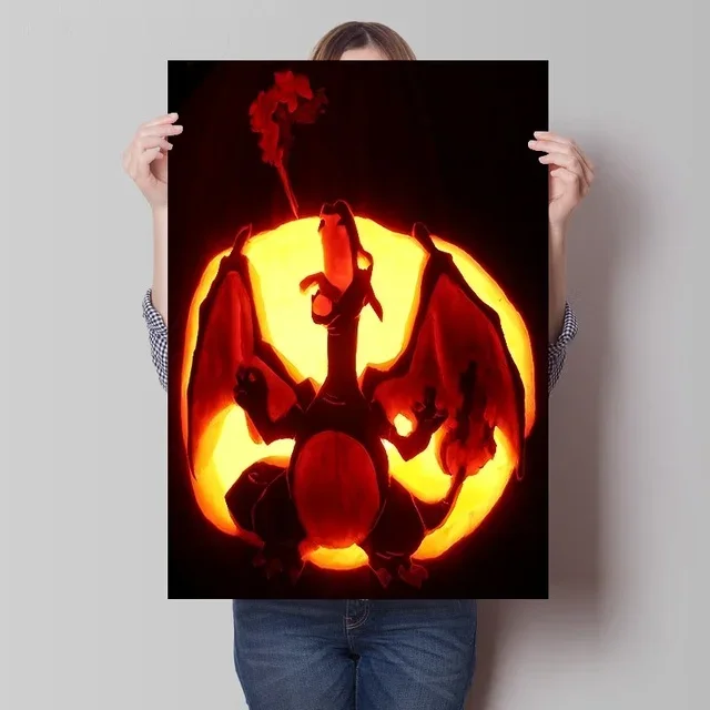 Póster vintage de Halloween, pinturas decorativas, figuras de anime ...