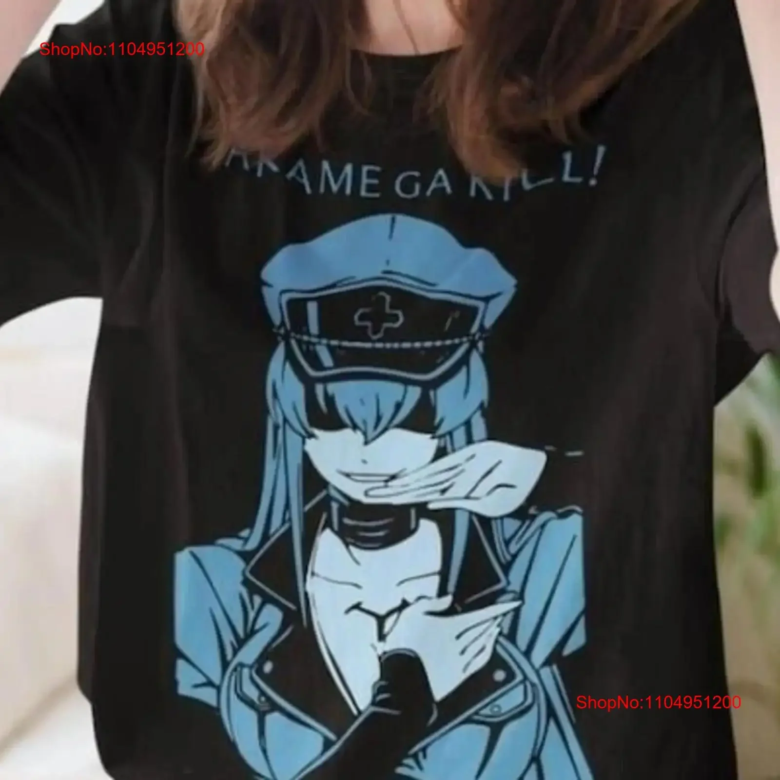 Akame Ga Kill Esdeath Anime T Shirt Manga Waifu vintage Washed Slightly ...