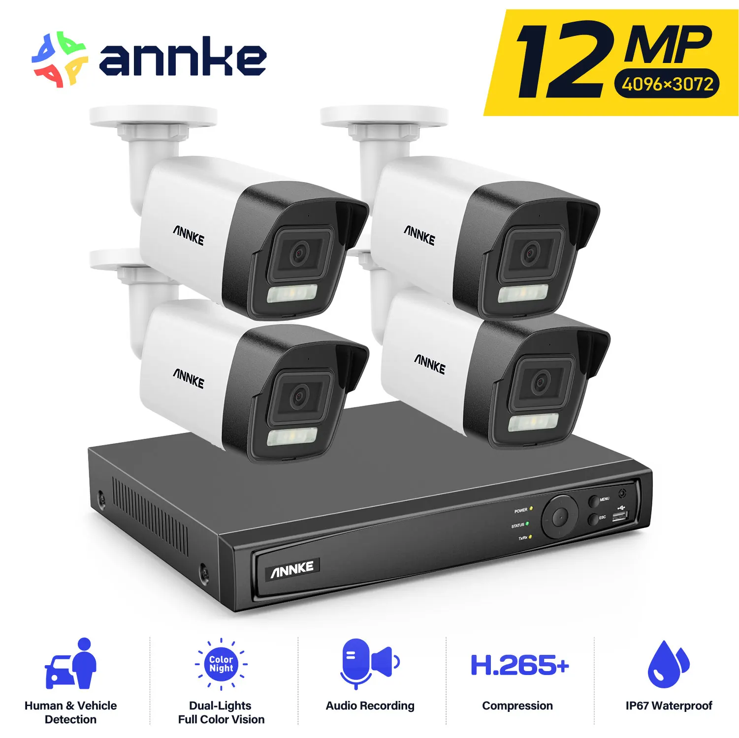 ANNKE-12MP-Dual-Light-Smart-CCTV-Video-Surveillance-Kit-POE-Camera-WIth ...