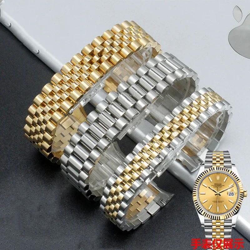 For-Rolex-Fine-steel-Watch-strap-men-and-women-diary-calendar-oyster ...