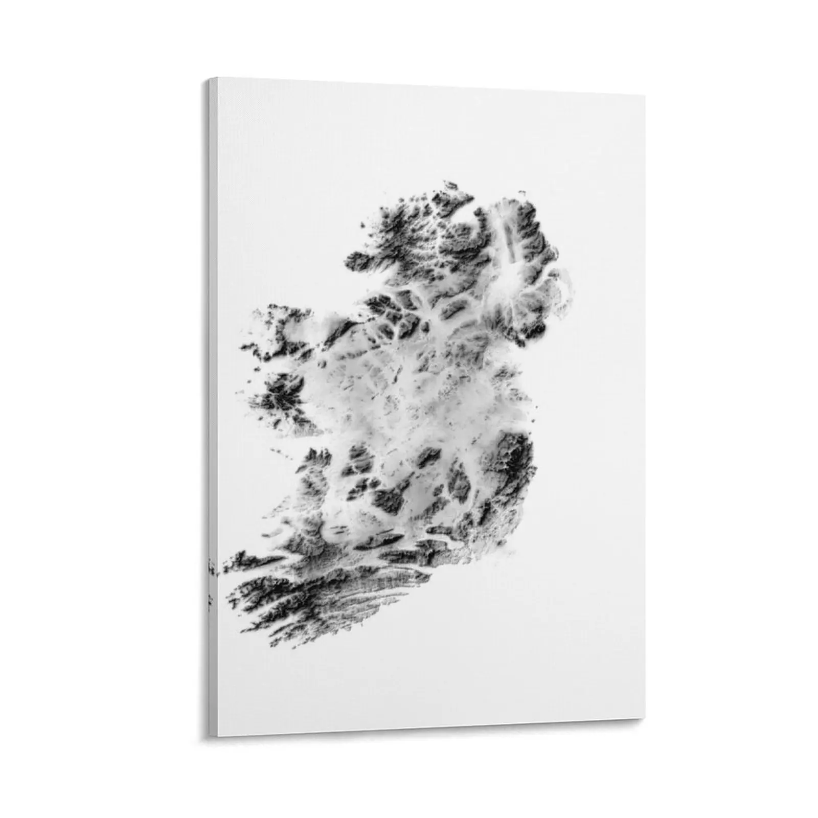 Ireland-Relief-Map-Print-Poster-3D-Effect-Topography-Map-Framed-Canvas ...