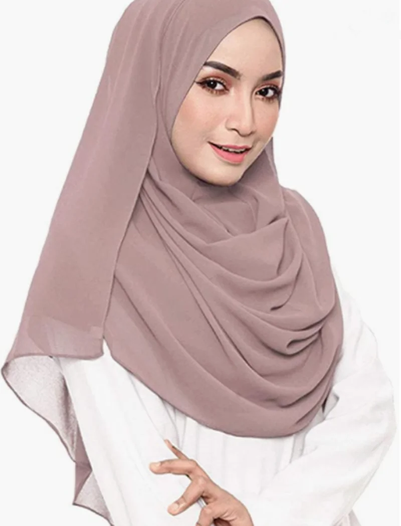 70-180cm-Muslim-Chiffon-Hijab-Shawls-Scarf-Women-Solid-Color-Head-Wraps ...