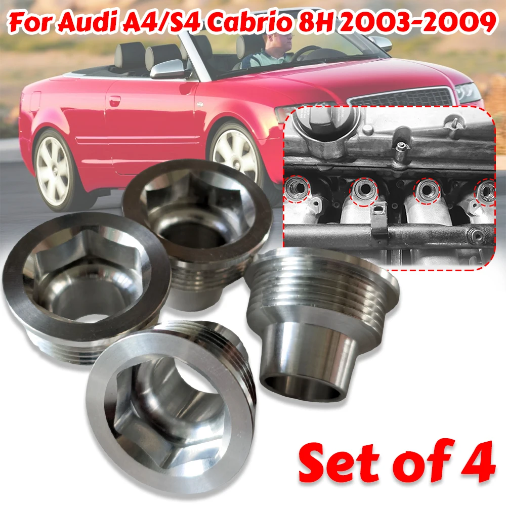4X-Upgrade-Aluminum-Fuel-Injector-Insert-Cup-Seat-For-Audi-A4-S4-Cabrio ...