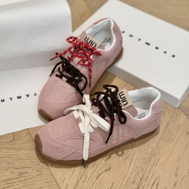 Vintage-Casual-Sneaker-Lace-Up-Mixed-Colors-Ladies-Cozy-Track-Trainers ...