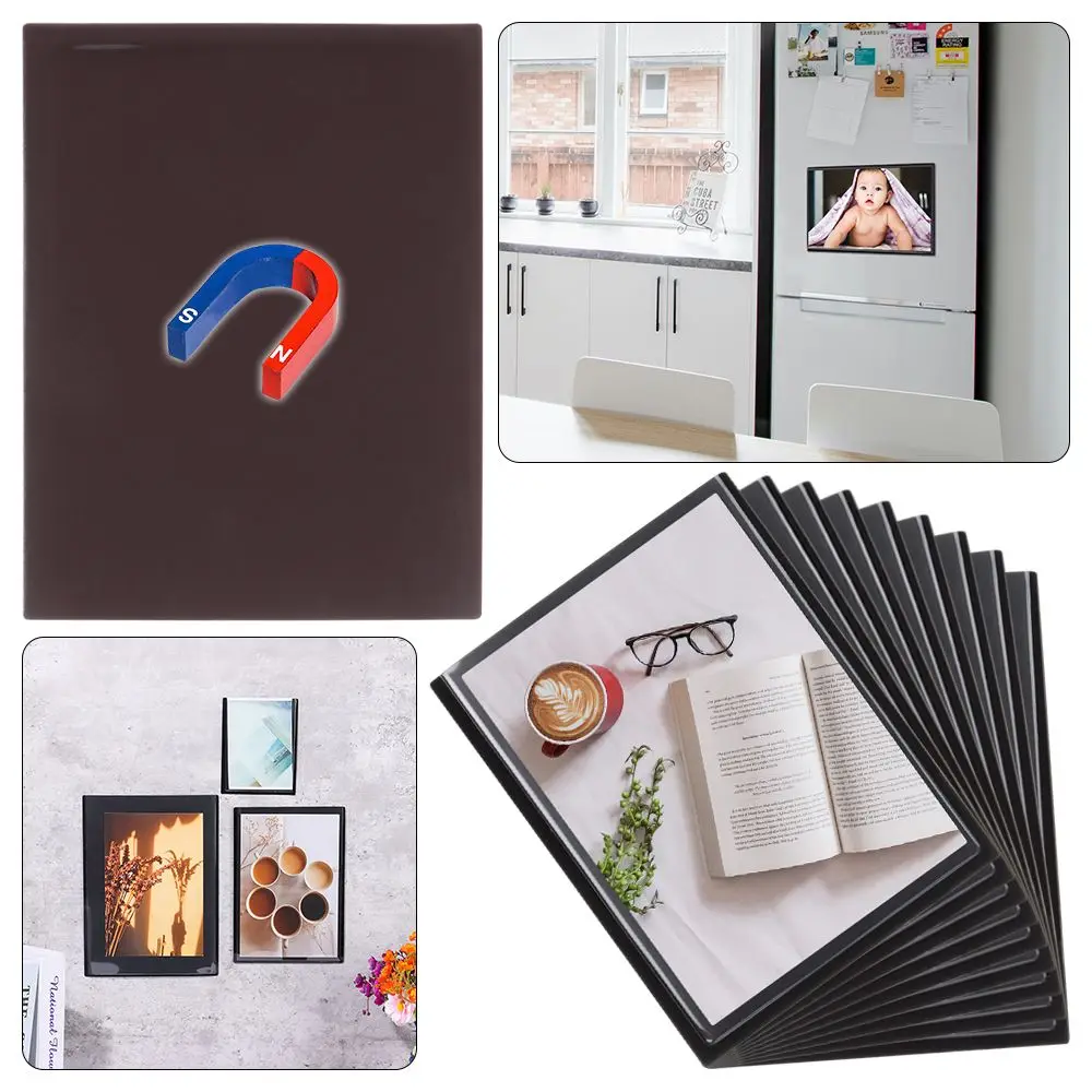 DIY Black Magnetic Photo Frame Fridge Refrigerator Magnet Picture Frame ...