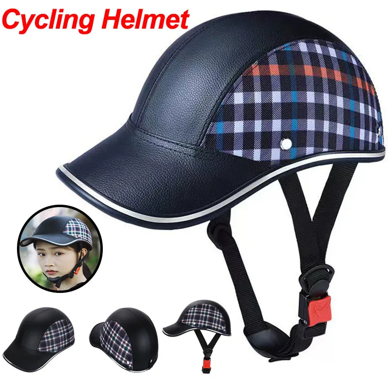 Bicycle-Motorcycle-Helmet-Baseball-Cap-Bike-Half-Helmet-Summer-Bike-Hat ...