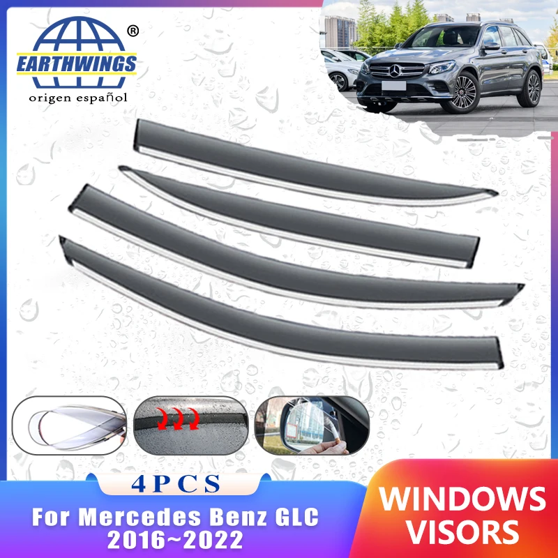4x-Wind-Deflectors-for-Mercedes-Benz-GLC-300-260-280-2016-2022-X253 ...
