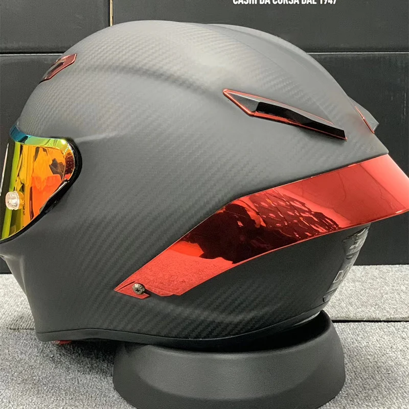 Full Face Carbon Fiber Professional Racing Helmet DOT Iridium Carbon ...