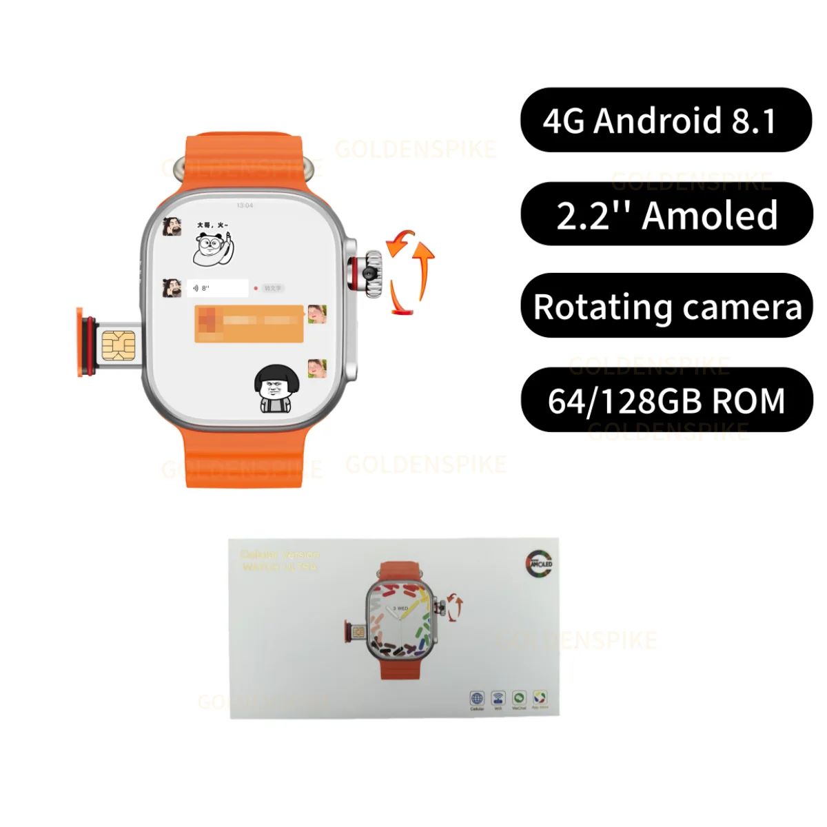 Reloj-inteligente-Android-S9-Ultra-8-128GB-4G-con-c-mara-de-800W ...