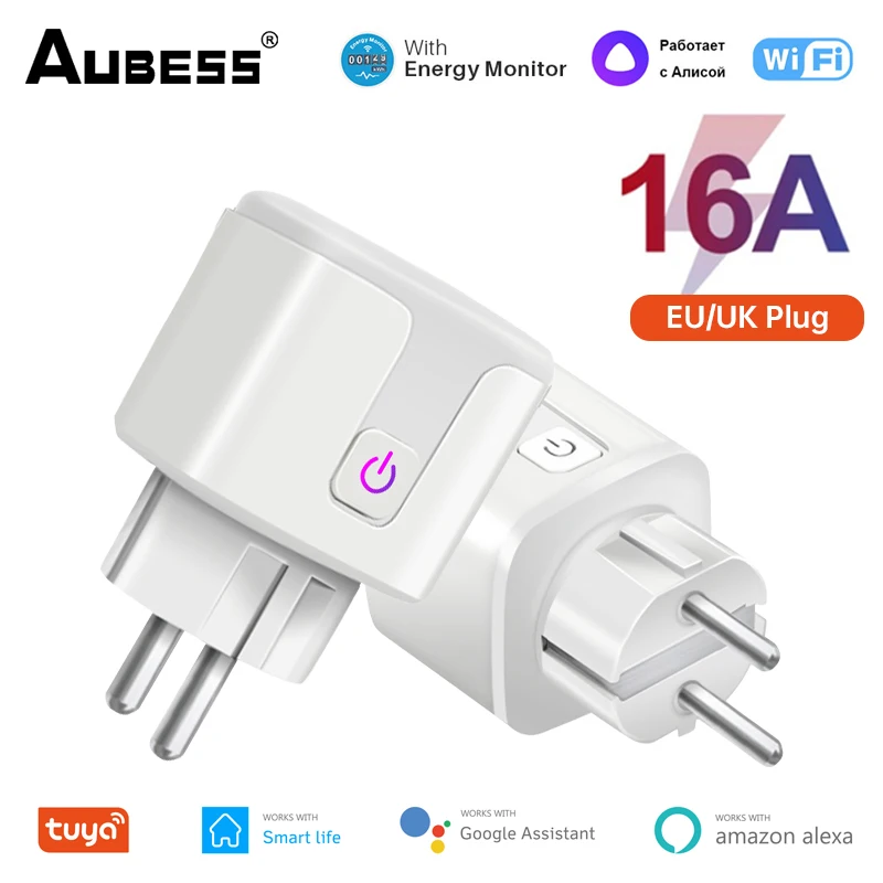 Tuya Smart Socket Multi | Uk Eu Tuya Smart Plug | 16a Smart Socket Wifi ...