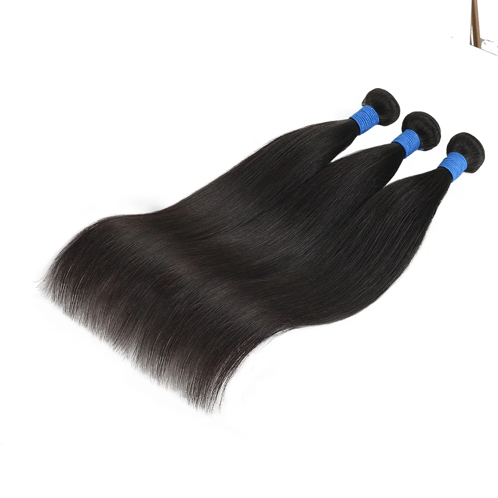 Indian Hair Weave Bundles 100% Human Hair 1B Hair Extension 1/3 Hair ...
