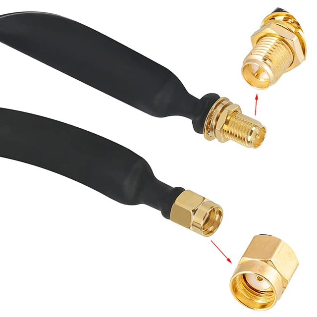 1PCS Window and Door Feed Thru Jumper SMA Male Plug to SMA Female Jack ...