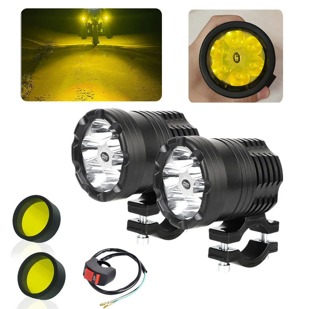 Additional-Led-Headlights-For-Motorcycle-Fog-Lights-High-Low-Strobe ...