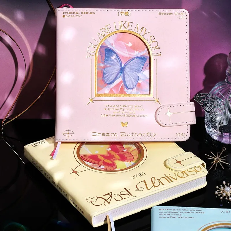 Kawaii-Borboleta-Magn-tica-Fivela-Notebook-Di-rio-Material-de-Escrit ...