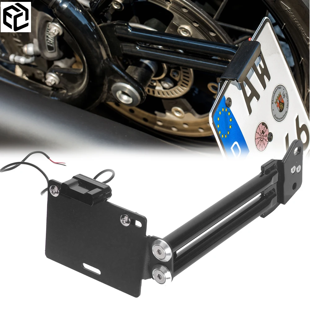 Motorcycle-Rear-License-Side-Plate-Mount-Number-Holder-Custom-Stand-For ...