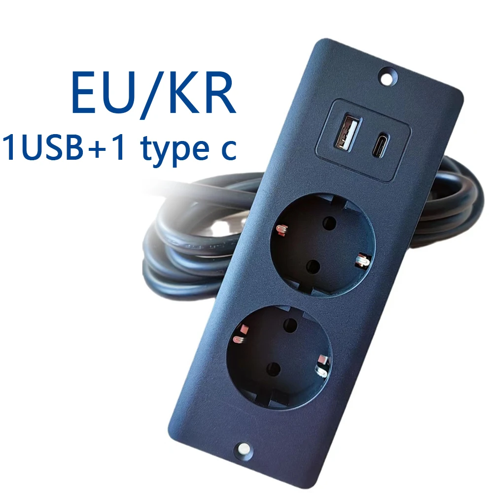 EU-KR-Table-Recessed-Sockets-2-Outlets-with-USB-type-c-5V-2-1A-AC110 ...