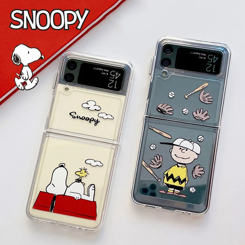 Fashion-Snoopy-Charlie-Hard-PC-Phone-Case-for-Samsung-Galaxy-Z-Flip-3-4 ...
