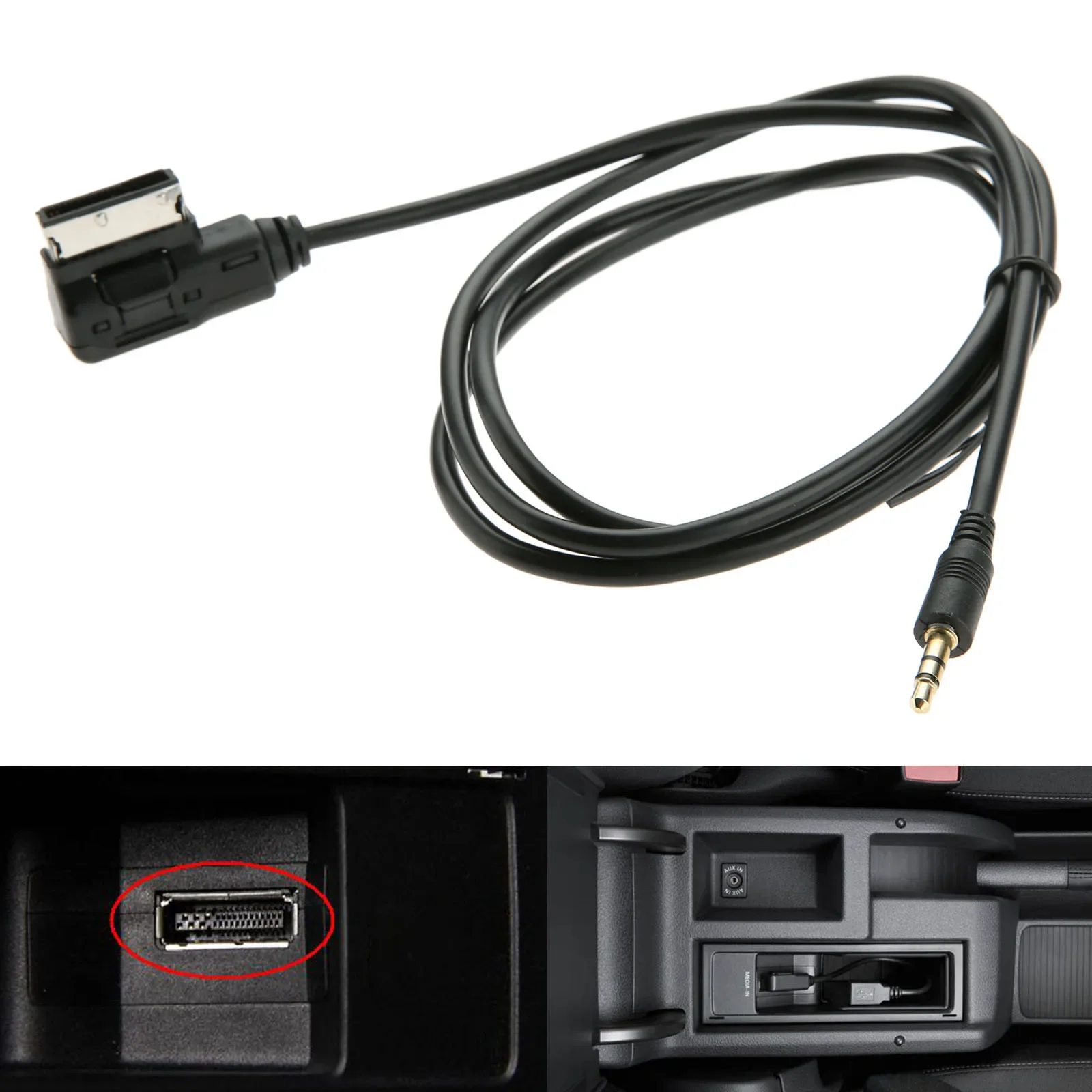 Car-Music-AMI-MMI-Interface-Adapter-AUX-Cable-3-5mm-Mini-Jack-AUX-MP3 ...