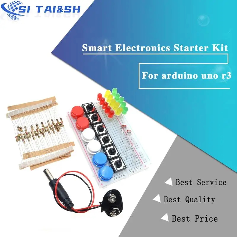 Smart Electronics Starter Kit For Arduino Uno R3 Mini Breadboard Led ...