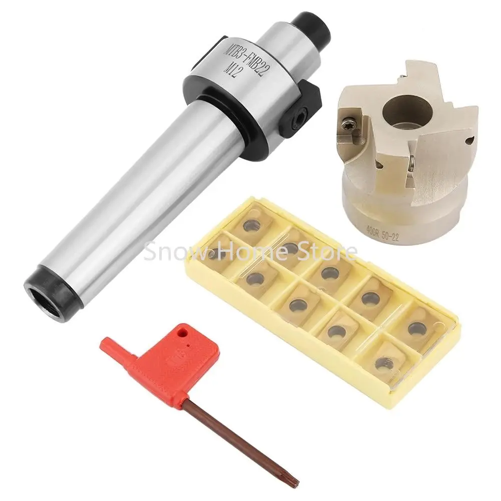 1Set-Face-Milling-Cutter-MT3-FMB22-Holder-Extension-400R-50-22-Face-End ...