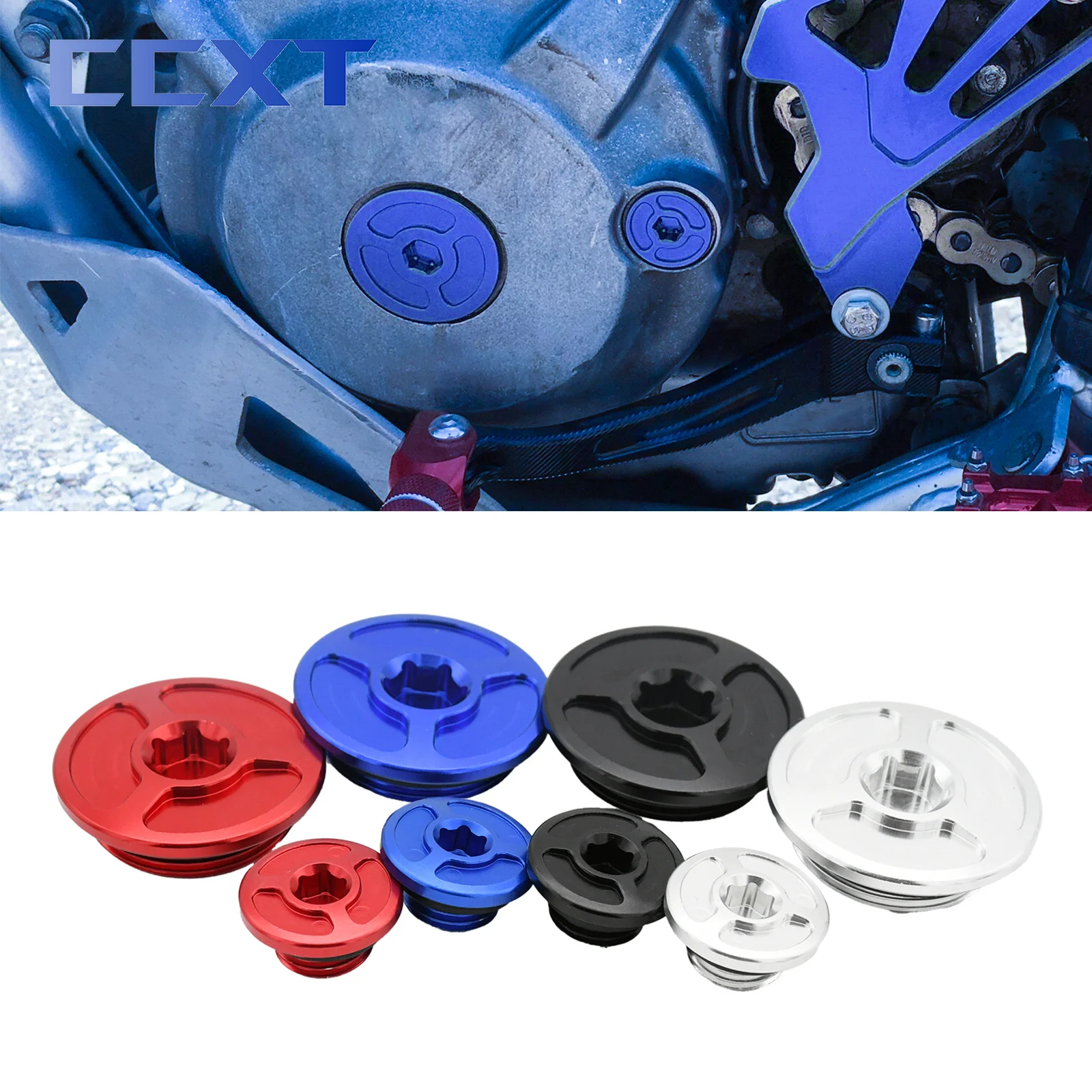 Motorcycle-CNC-Engine-Timing-Oli-Filter-Plugs-Screw-Bolts-Set-For-Honda ...