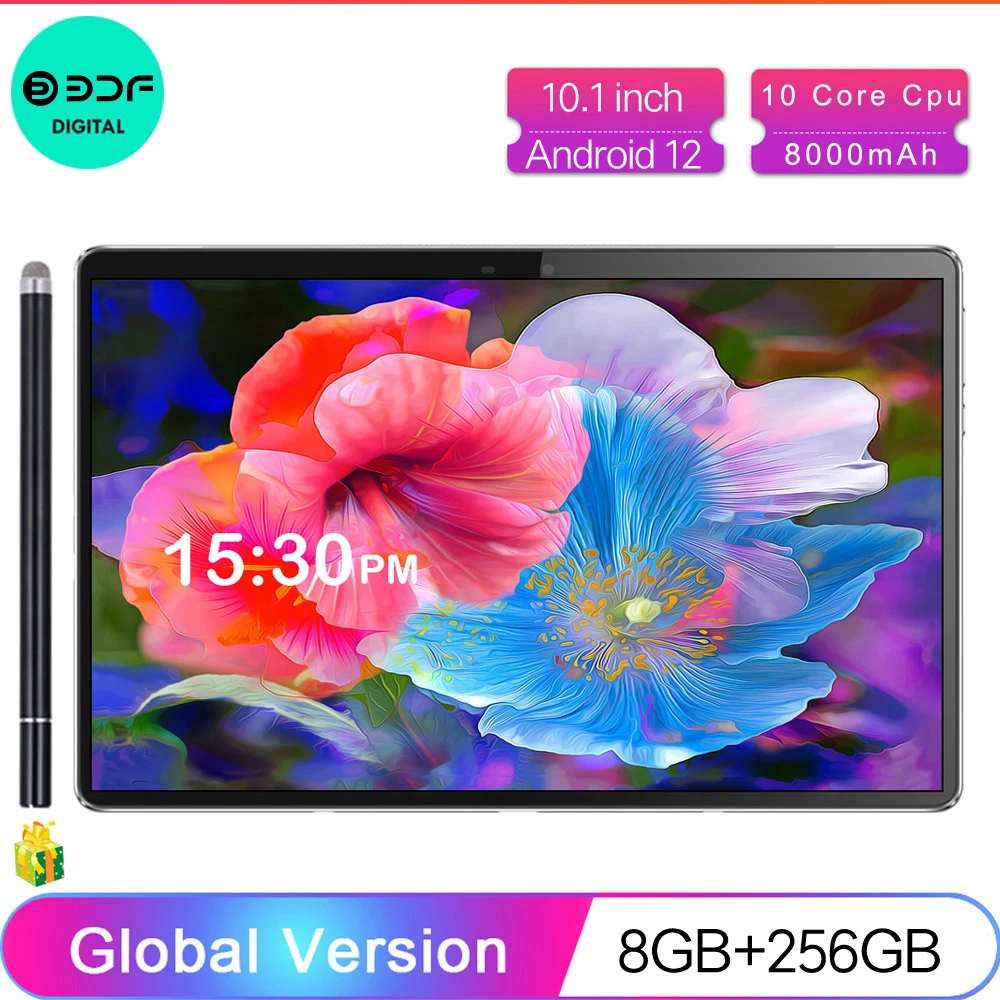2023 novo tablet pc 10.1 Polegada 8gb ram 256gb rom 2000x1200 ...