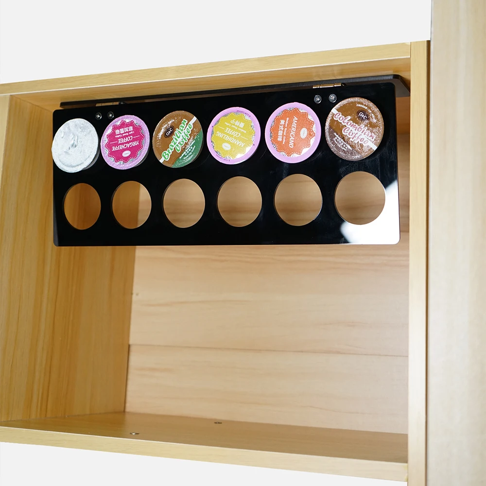 K Cup Drawer Hidden Coffee Pod Drawer Organizer,Under Cabinet Coffee ...
