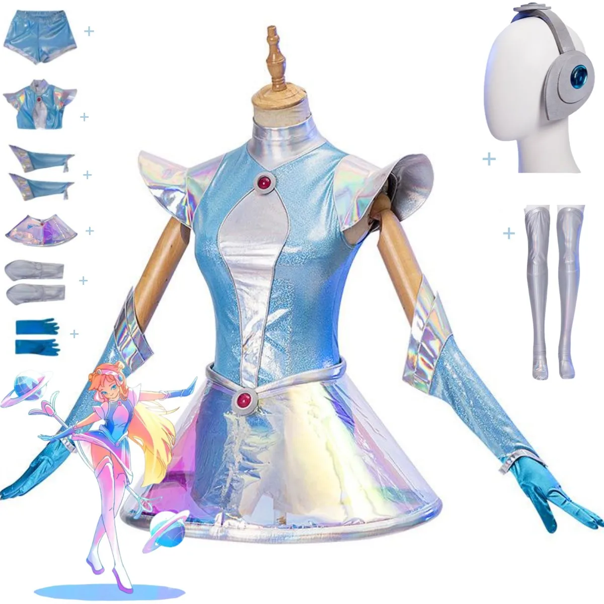 Game-LOL-Luxanna-Crownguard-Lady-of-Luminosity-Lux-Cosplay-Costume-Skin ...