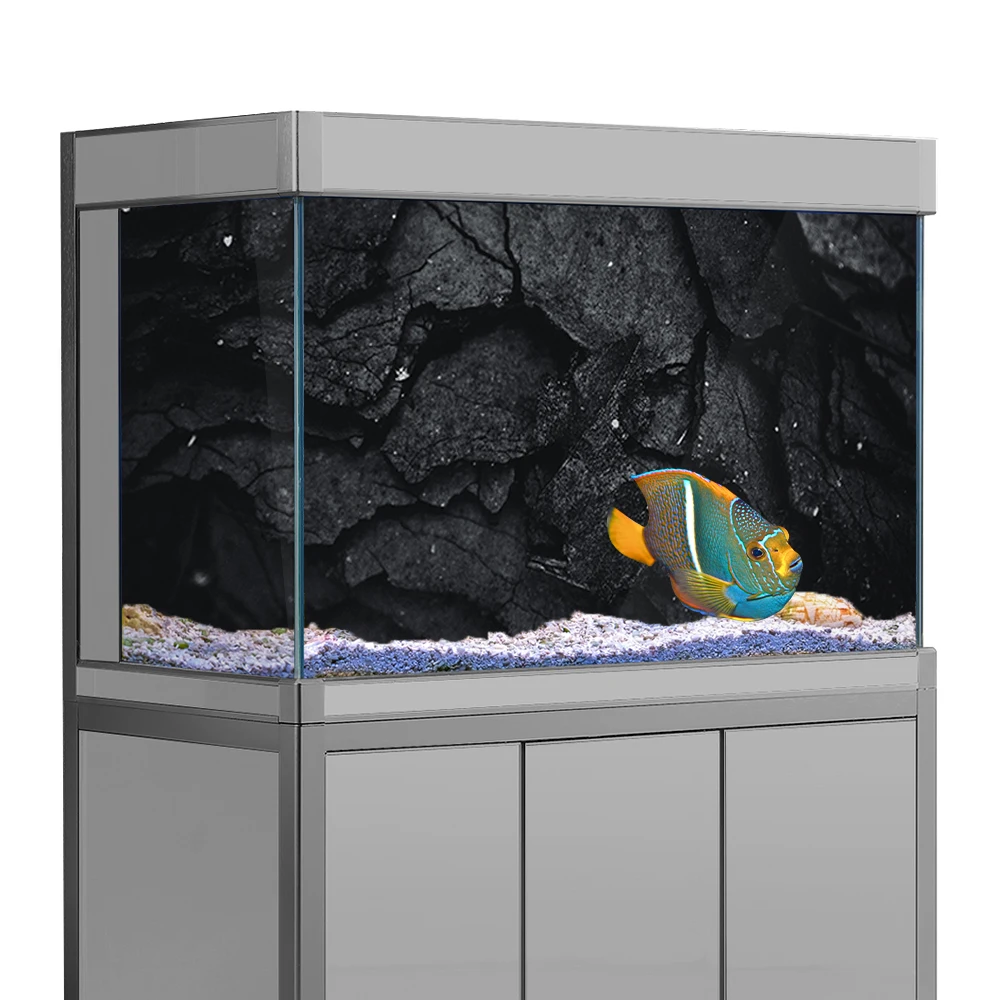 Aquarium Background Sticker, Rock Stone Marble Wall HD Printing ...