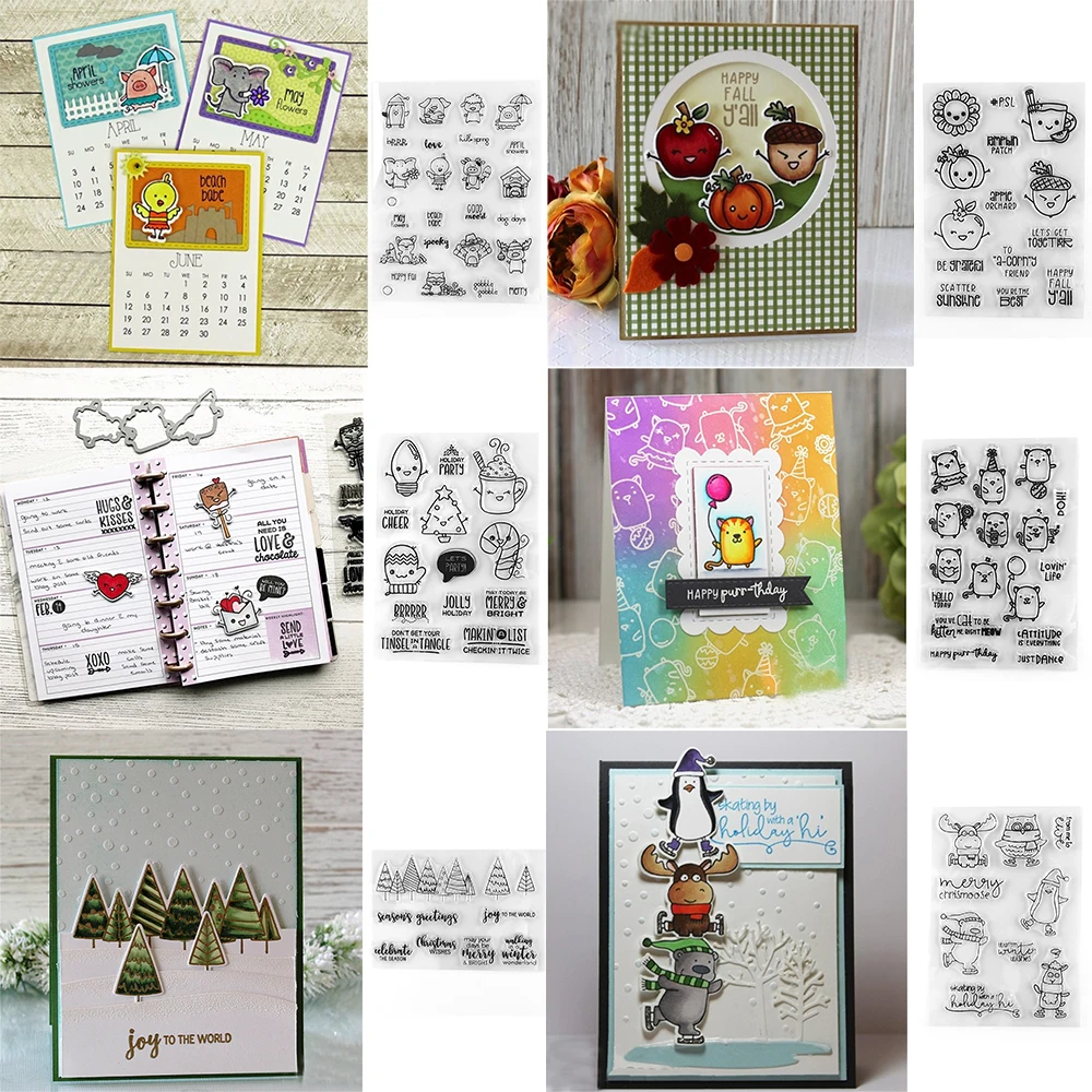 Calendar-Critters-Adorable-Autumn-Jolly-Holidays-Clear-Stamps-For-DIY ...