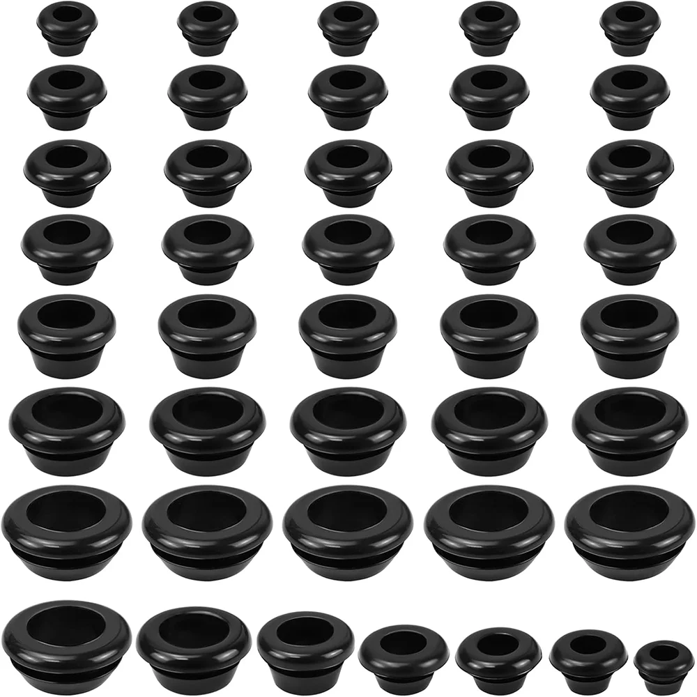 70Pcs Wire Cable Hole Protection Washer Rubber Grommets Set Electrical ...
