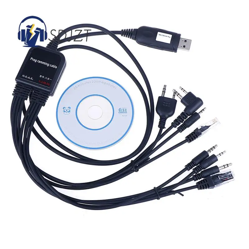 8 in 1 Computer USB Programming Cable for kenwood For baofeng motorola ...