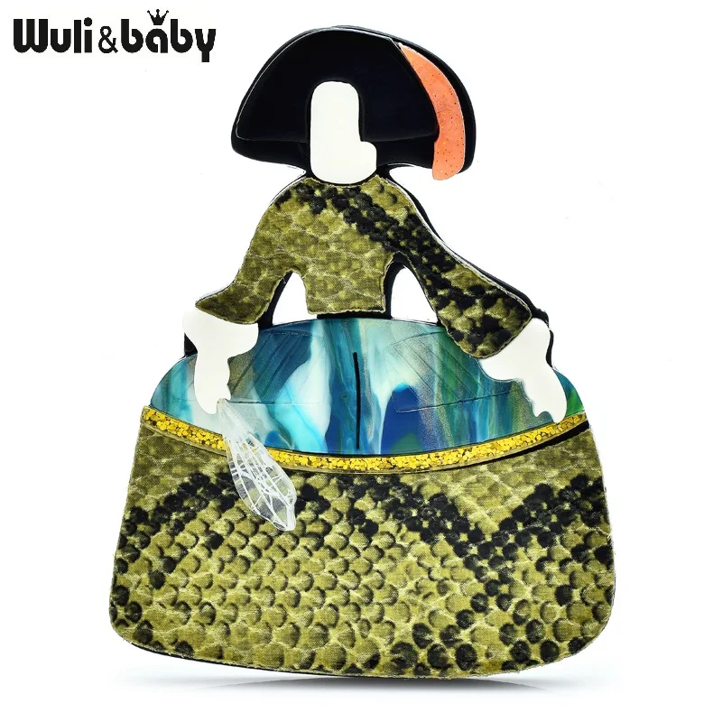 Wuli-baby-broches-de-acr-lico-para-mujer-broches-de-dama-Noble-para ...