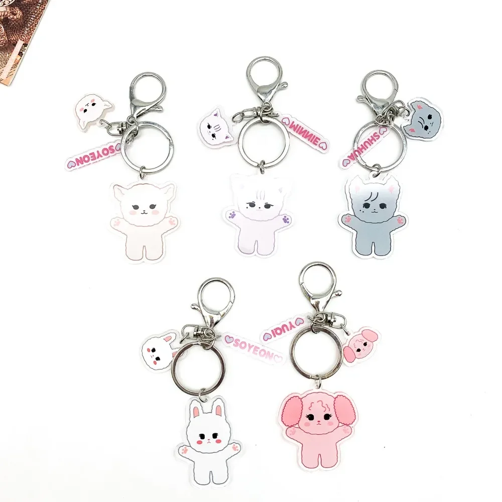 KPOP-G-I-DLE-MINIDLE-Cartoon-Pendant-Keychain-3-Piece-Suit-HD-Figure ...