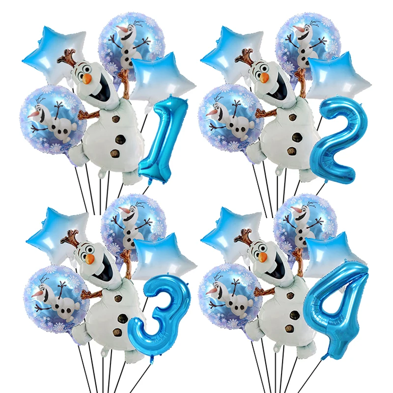 6pcs-Disney-Frozen-Snowman-Olaf-Birthday-Party-Decoration-Balloons-Olaf ...