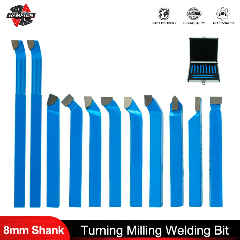 8mm-Turning-Milling-Welding-Bit-11pcs-Carbide-Tip-Cutting-Boring-Bar ...