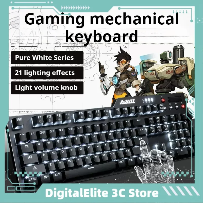 Ajazz-Ak35i-Assassin-Esports-Mechanical-Keyboard-Wired-108-Key-Specific ...