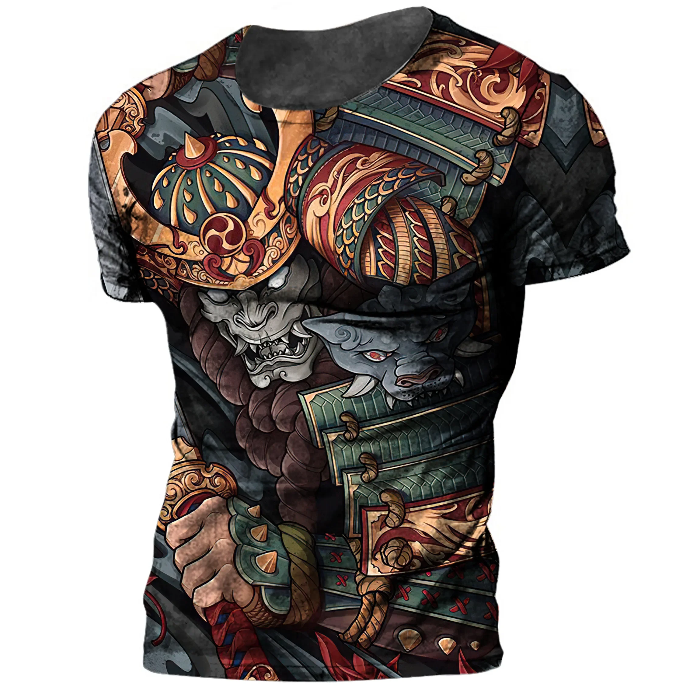 Shogunate-Camiseta-con-estampado-de-samur-i-japon-s-para-hombre ...