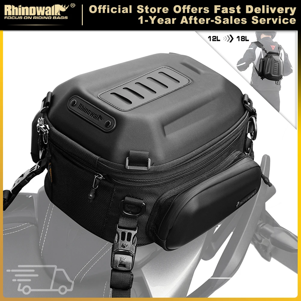 Rhinowalk Motorcycle Tail Bag Waterproof Motorbike Rear Seat Bag 12L ...
