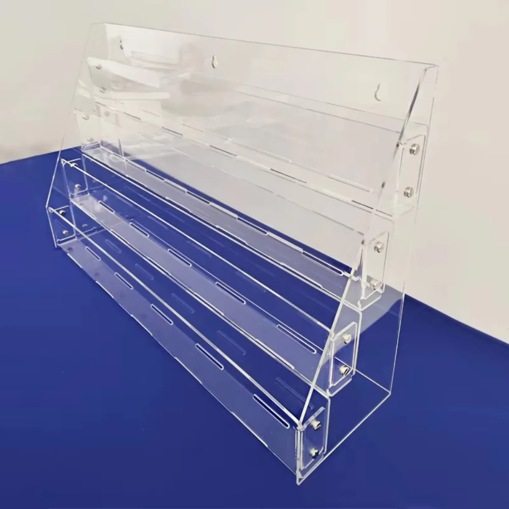 Self Assembly 5 Tier Tilt-Back Acrylic Card and CD Rack Display Cases ...