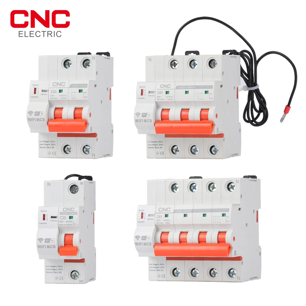 Cnc Din Rail Tuya Wifi Circuit Breaker Timer Remote Control Ewelink App ...