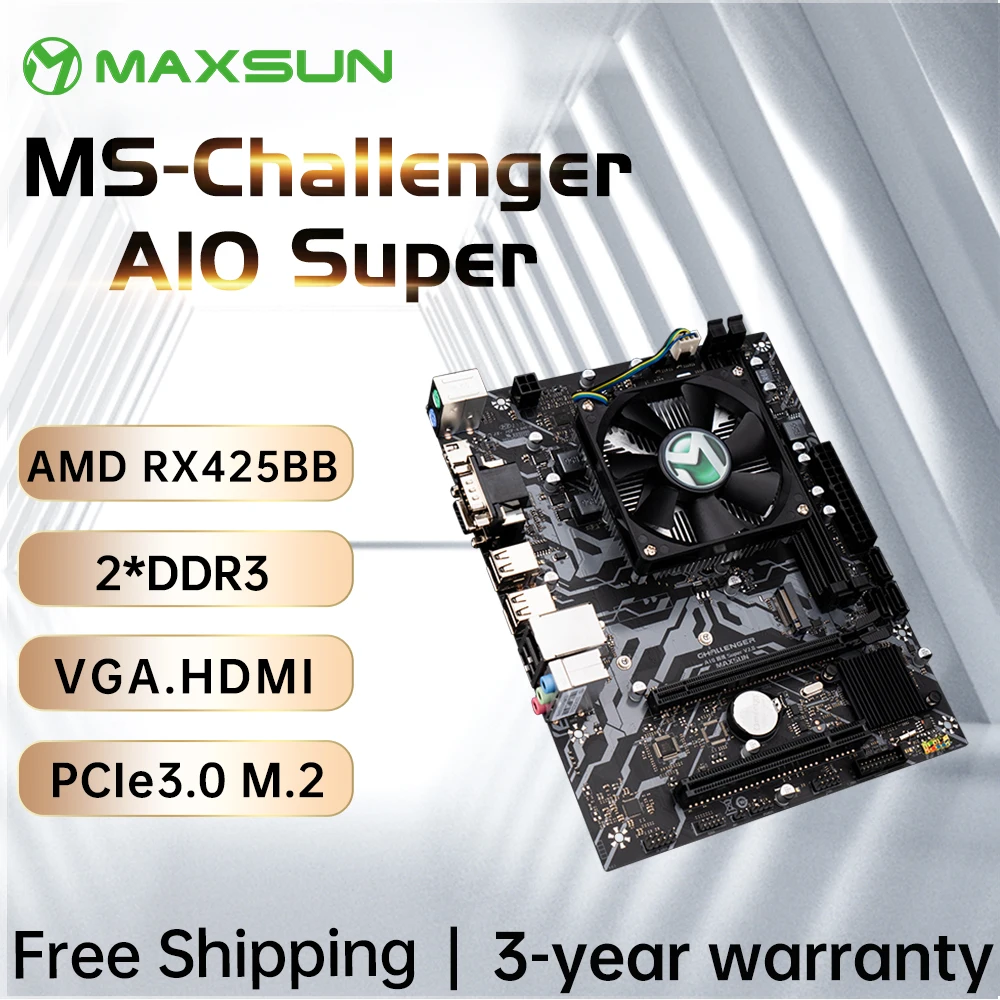 MAXSUN-Motherboard-A10-Quad-Core-Super-Onboard-AMD-CPU-RX452BB-Nuclear ...