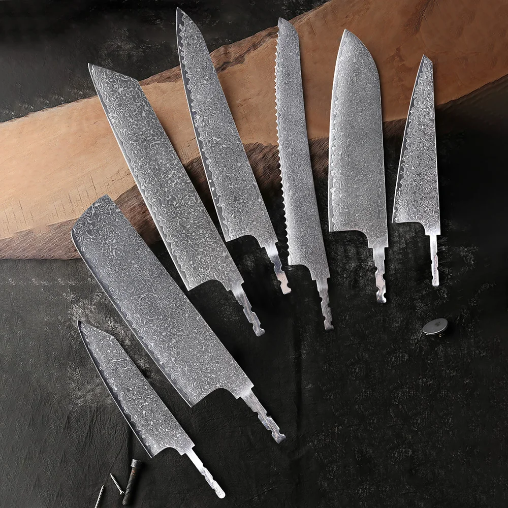 TURWHO-Japanese-Hand-Forged-Chef-Knives-DIY-Blank-Blade-AUS-10-Damascus ...