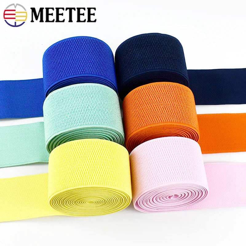 1-2M-60mm-Elastic-Band-Colorful-Elastics-Braid-Binding-Tape-Belt-Rubber ...