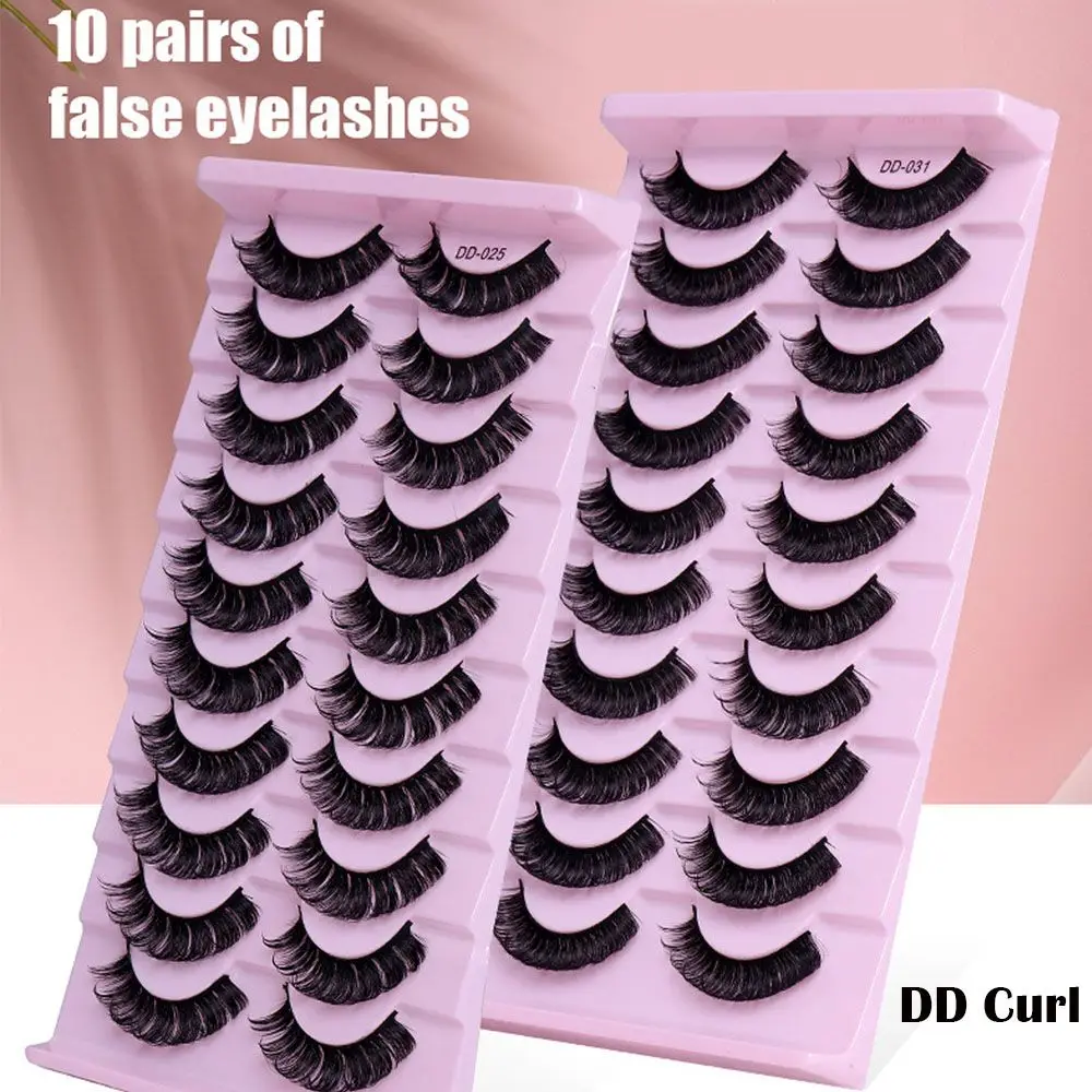 2022 New 10pairs 3d Dd Curl Russian Volume Mink Hair False Eyelashes 10 ...