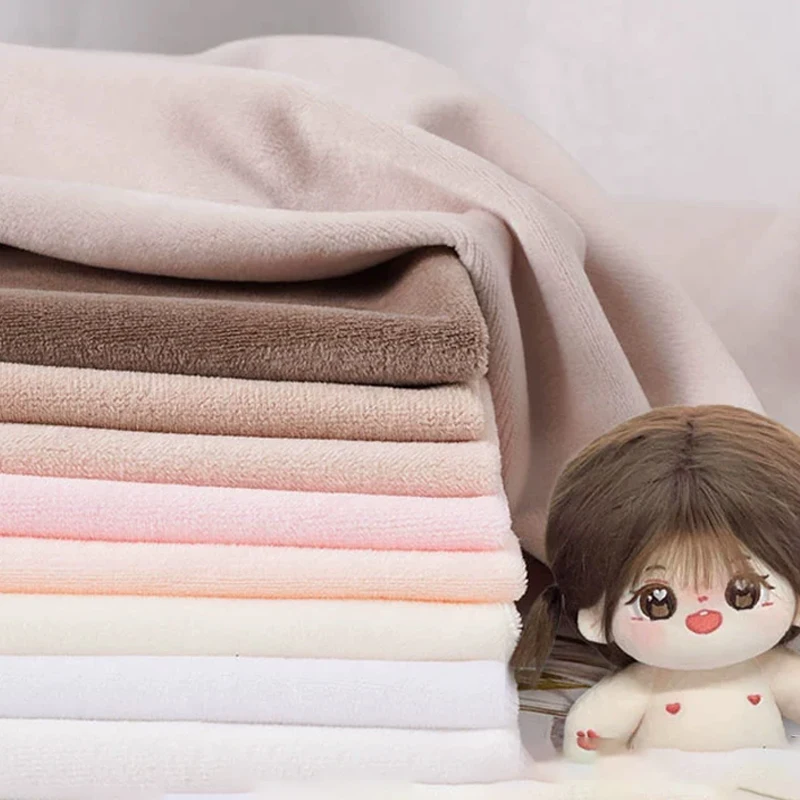 50x50cm/150x50cm 1mm Crystal Velvet Ultra Soft Fabric Short Plush Doll ...