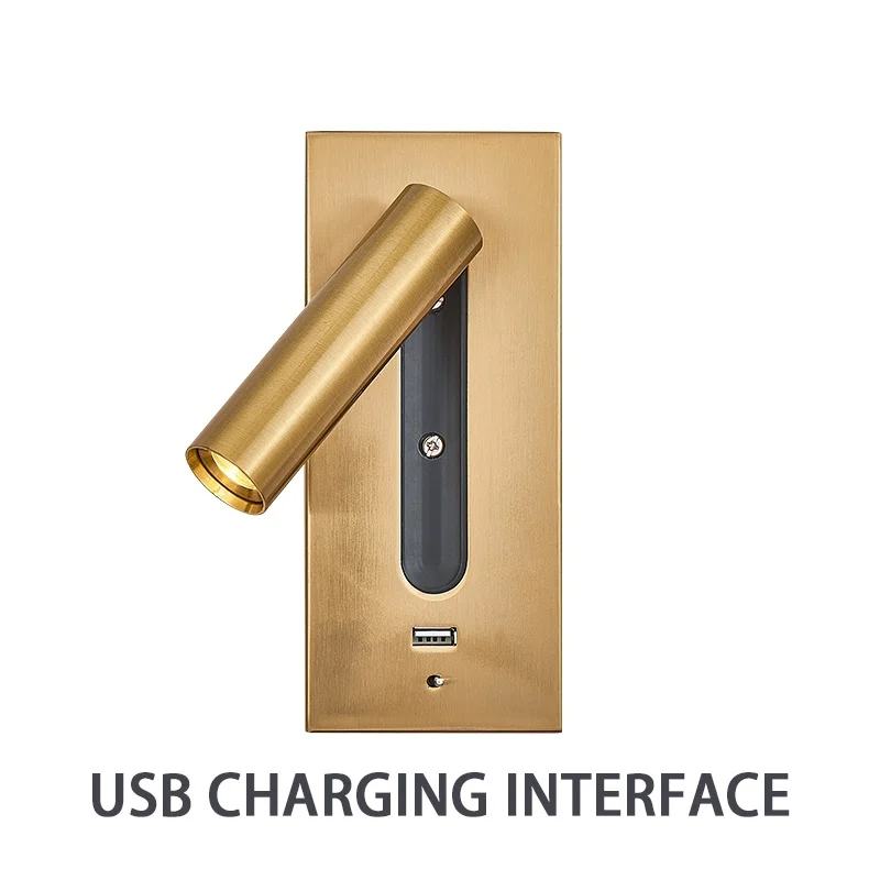 Indoor Wall Lamp with USB Charging Bedroom Decoration and Reading ...