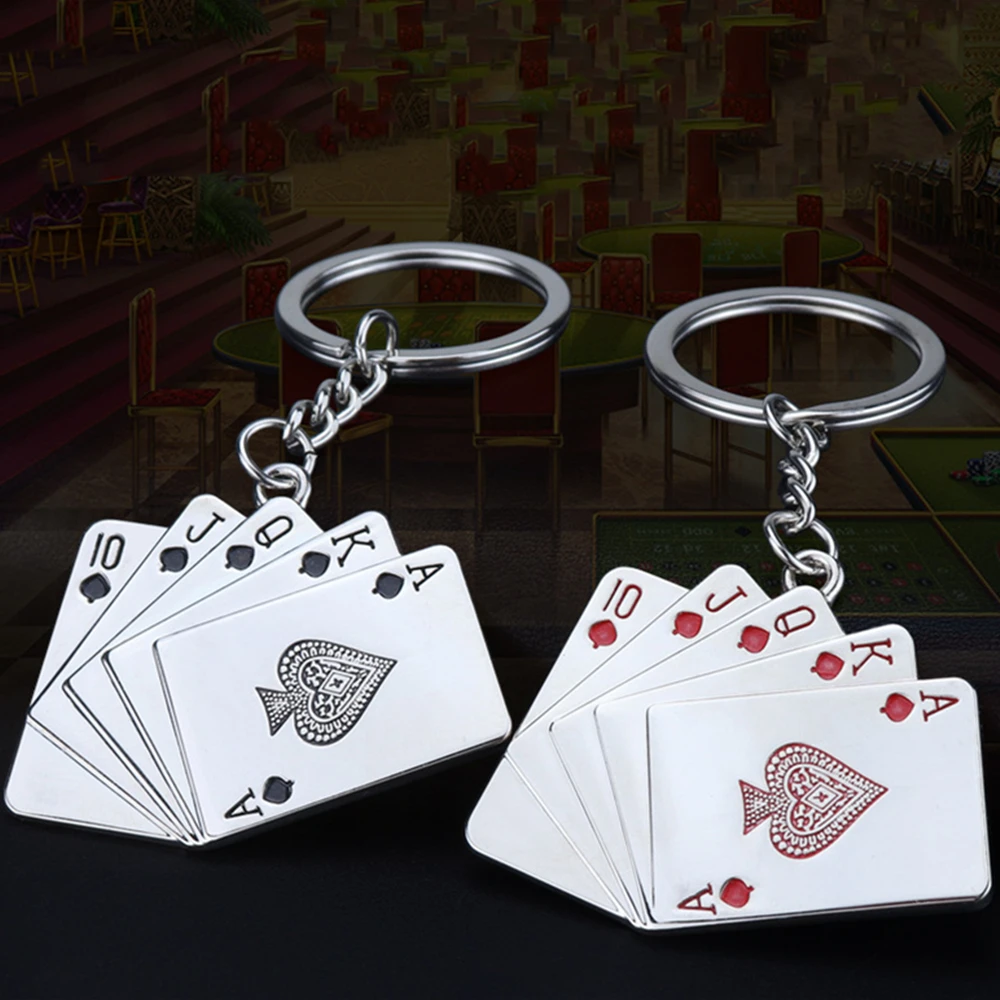 Fashion-Poker-Playing-Cards-Keychain-Creative-Flush-Alloy-Keyring-For ...